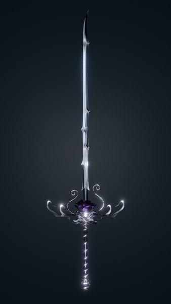 Melee weapon made in the style of a rose low-poly game ready 3D model ...