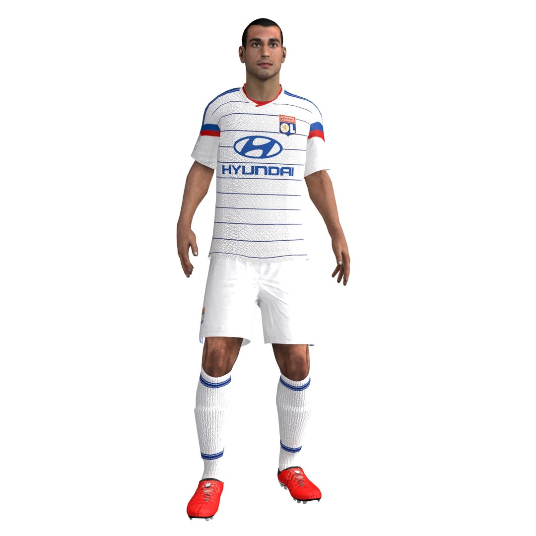 3d Rigged Soccer Player Model
