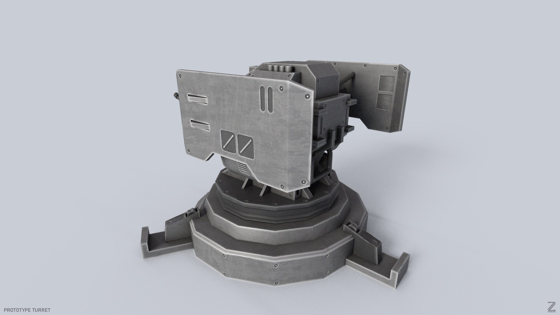 3D Prototype turret model - TurboSquid 2148116