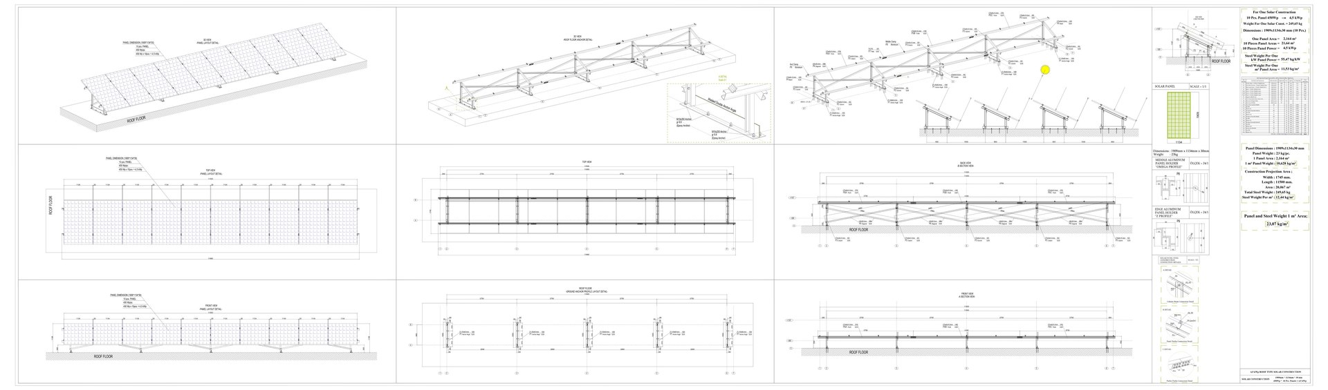 5 KWp Roof Solar Project Type 1 3D - TurboSquid 2198305