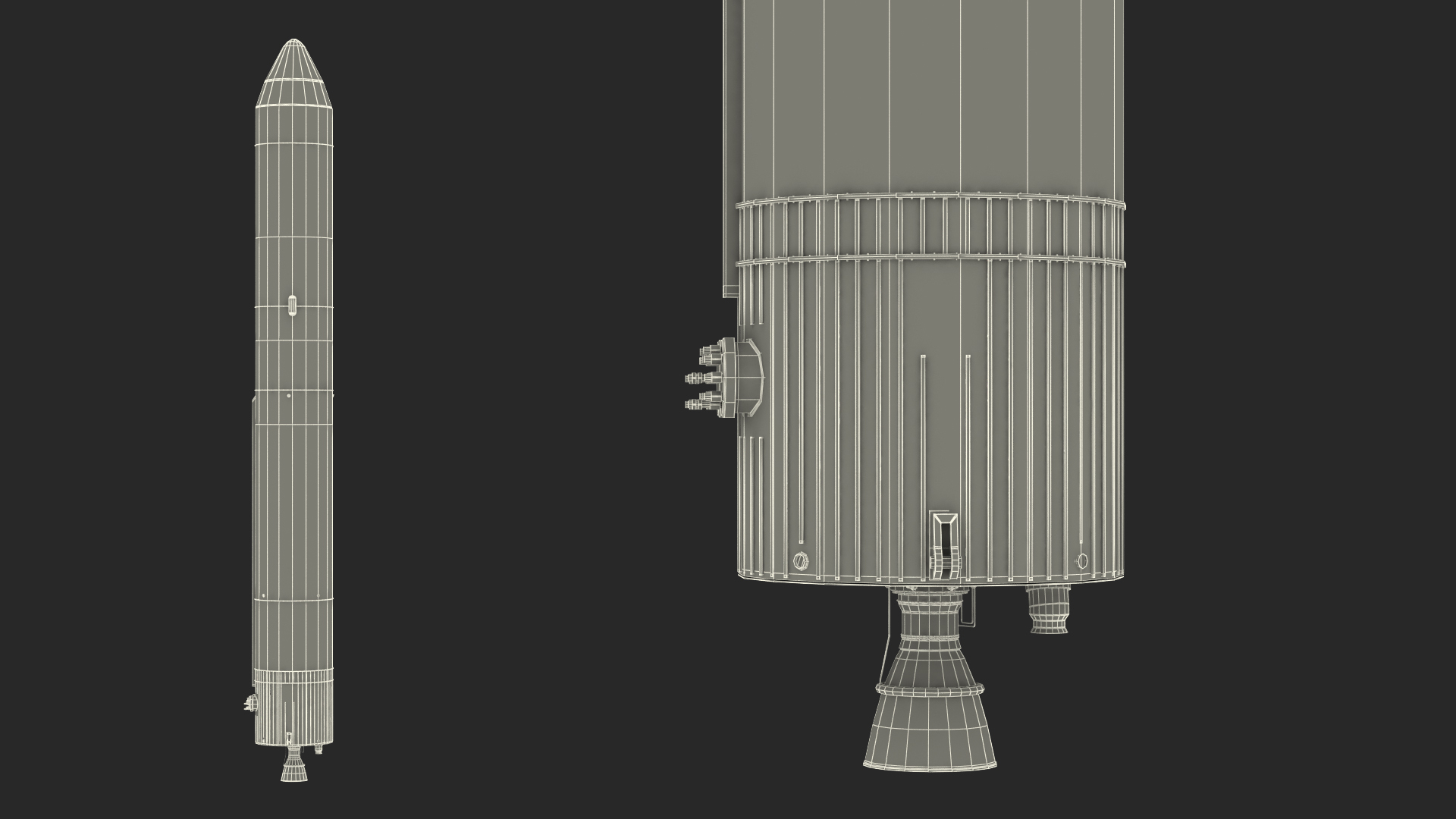 Stage Carrier Rocket 3D Model - TurboSquid 1591992