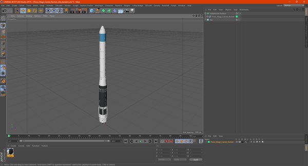 Stage carrier rocket 3D model - TurboSquid 1591992