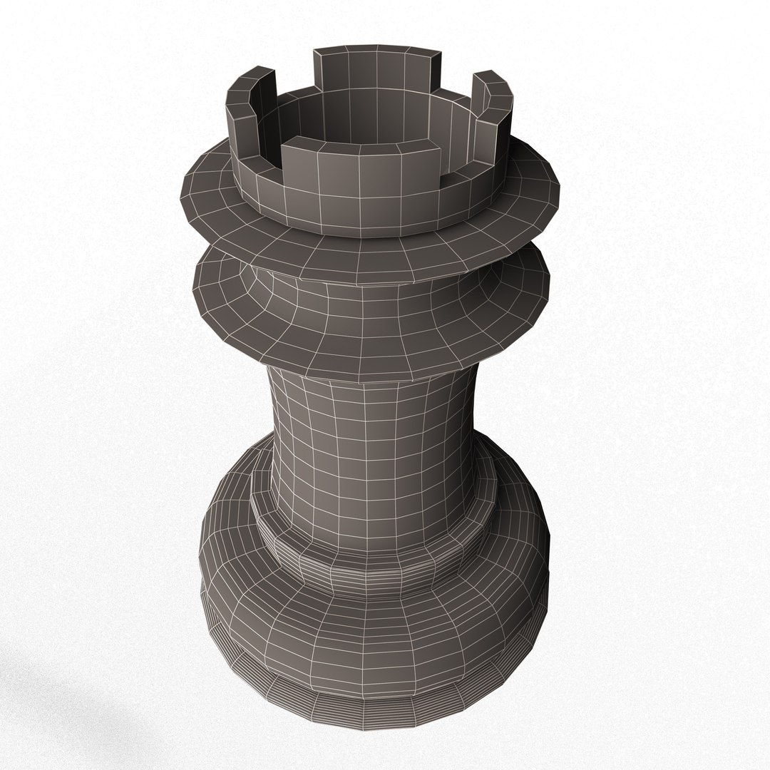 3D 3D Wooden Chess Rook Model - TurboSquid 1812909