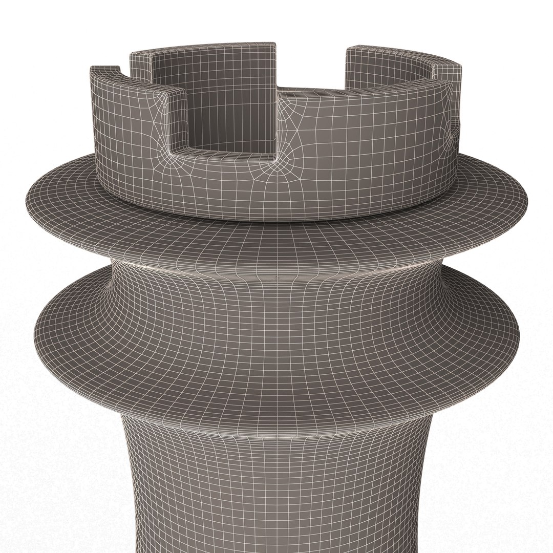 3D 3D Wooden Chess Rook Model - TurboSquid 1812909