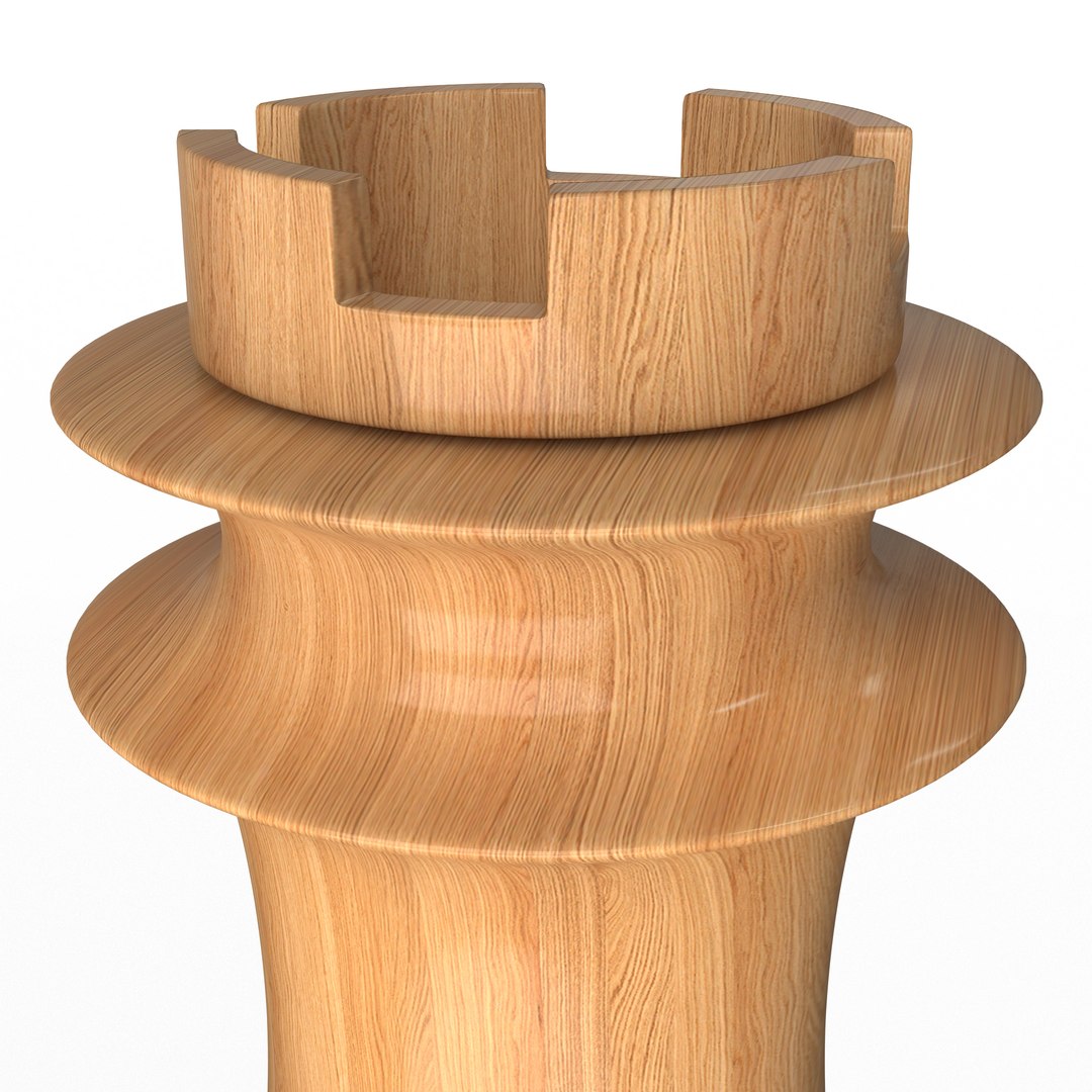 3D 3D Wooden Chess Rook model - TurboSquid 1812909