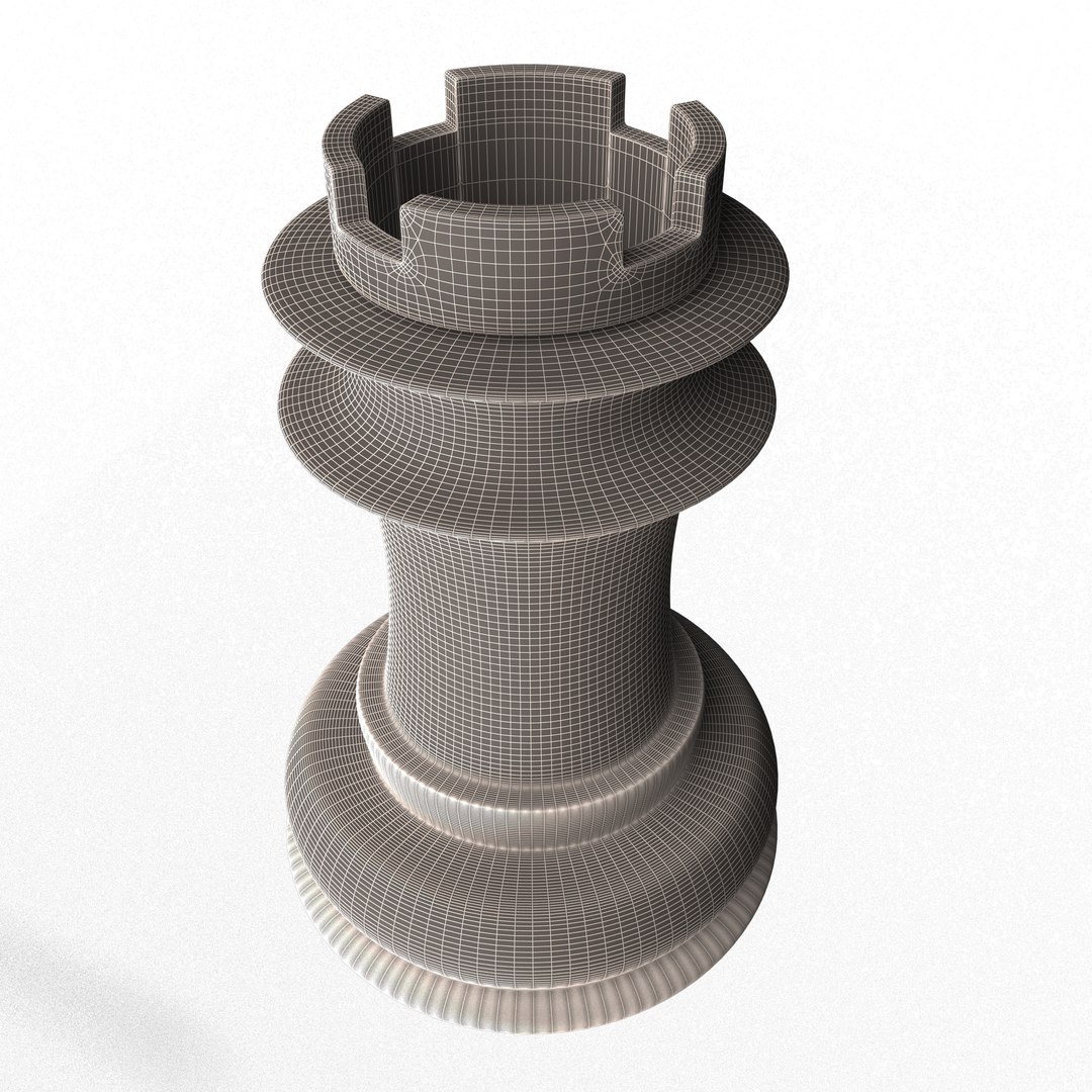 3D 3D Wooden Chess Rook Model - TurboSquid 1812909