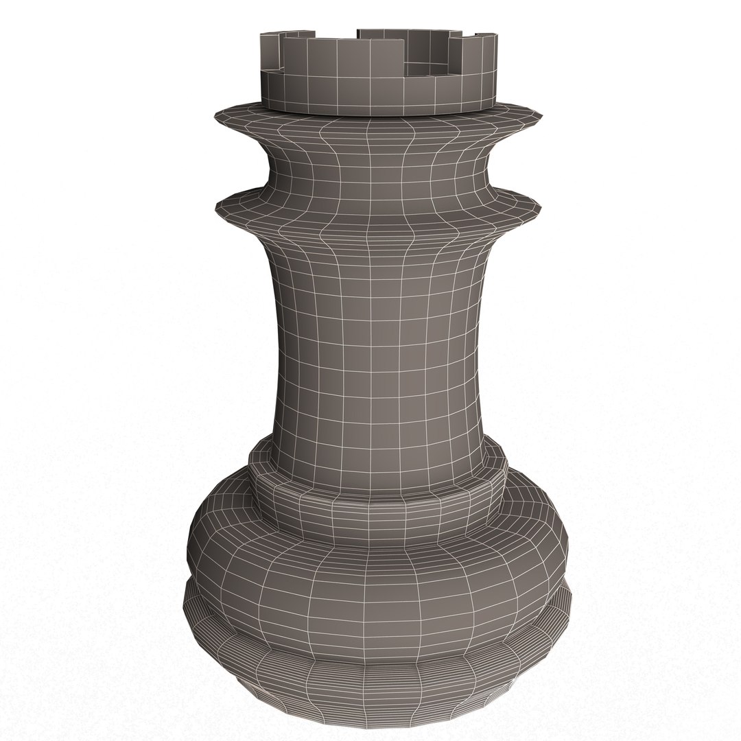 3D 3D Wooden Chess Rook Model - TurboSquid 1812909