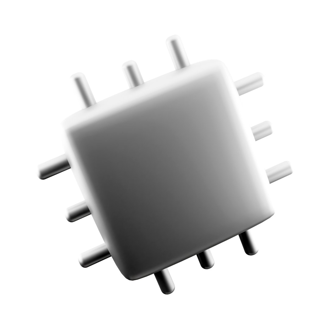 3D Microchip Line Icon - TurboSquid 2074170