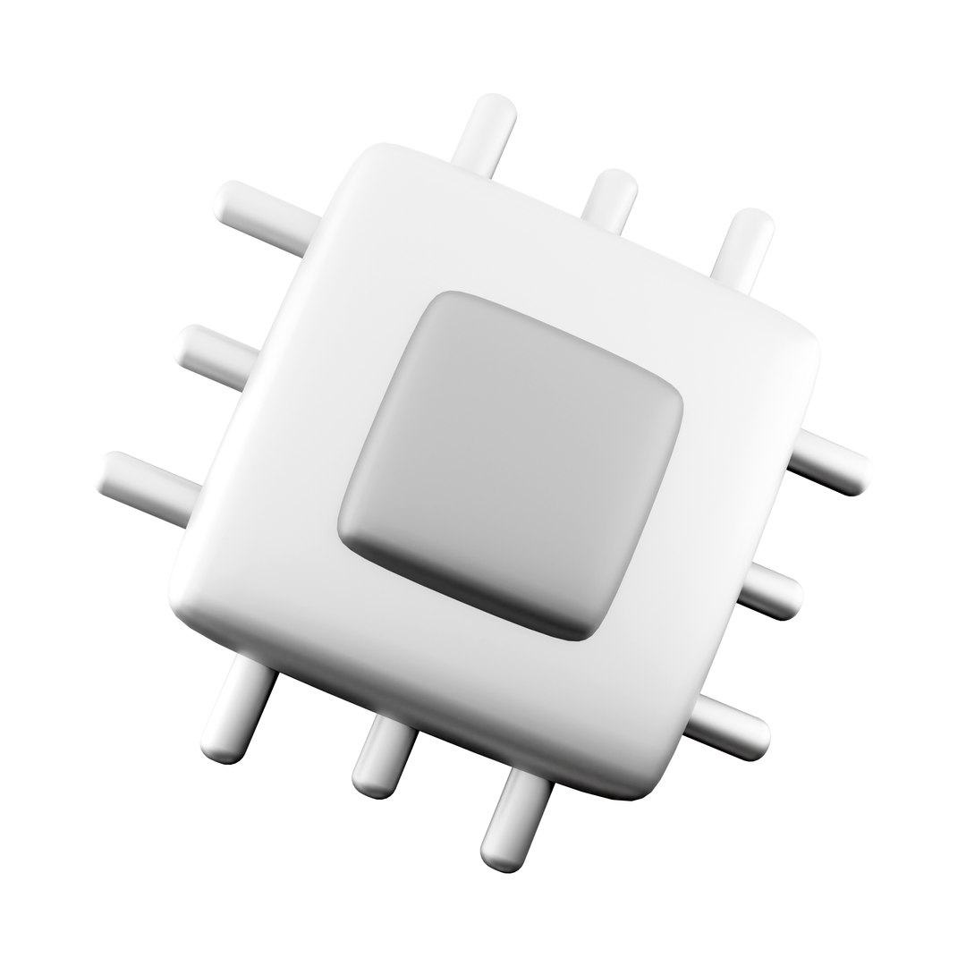 3D Microchip line icon - TurboSquid 2074170