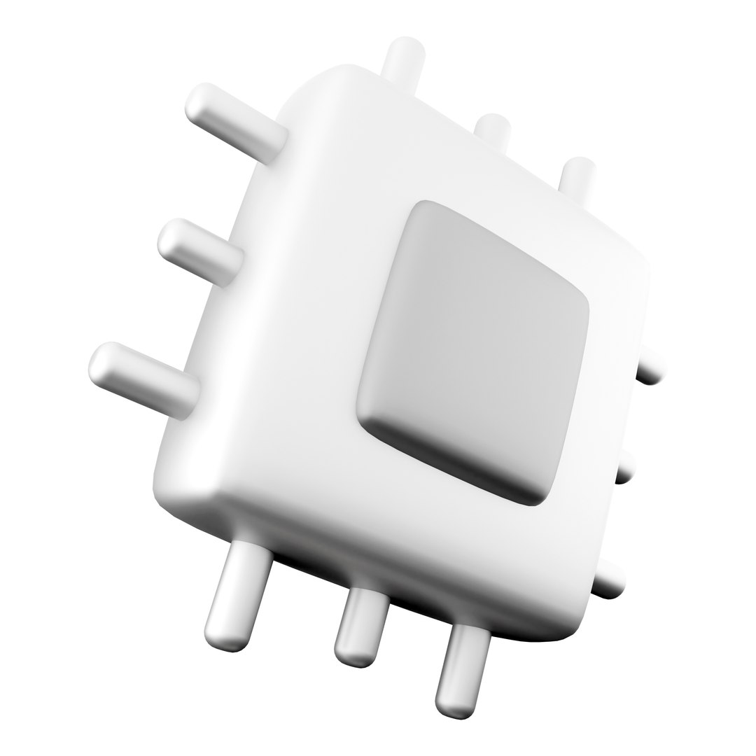 3D Microchip Line Icon - TurboSquid 2074170