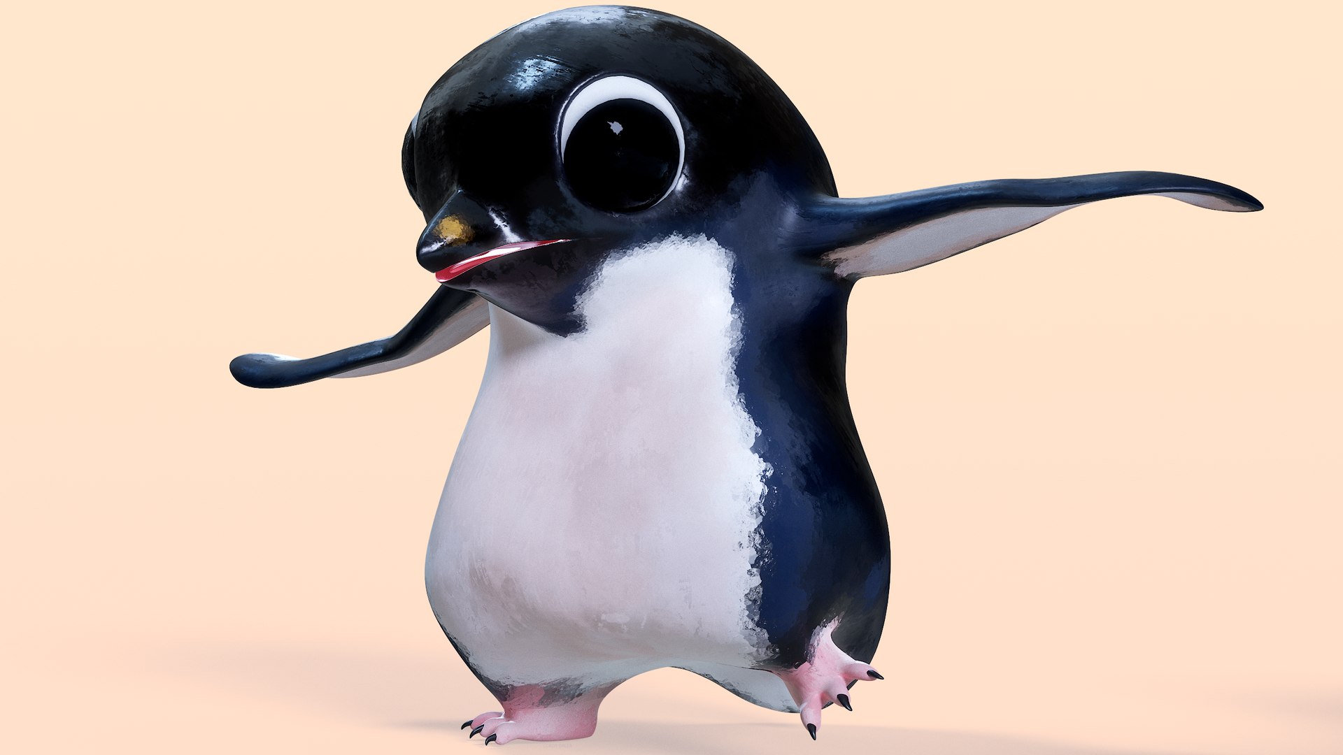 Cartoon Penguin Character Rigged PBR model - TurboSquid 2043204