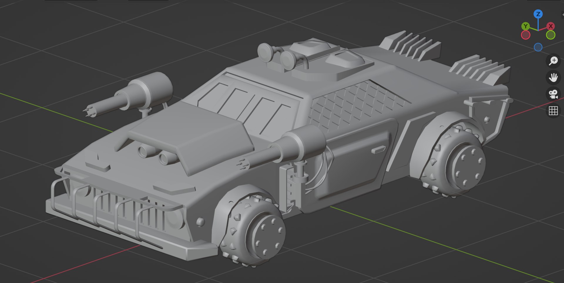 3D Mad Max Car Low-poly - TurboSquid 2159093