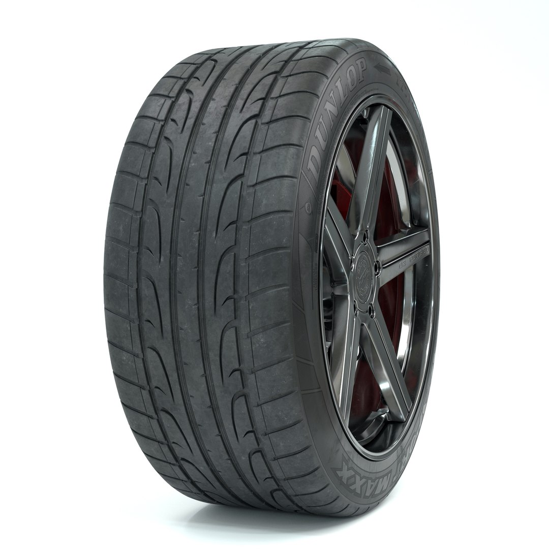 D2 Forged Wheel And Dunlop Sport Maxx Tire Model - TurboSquid 2082248