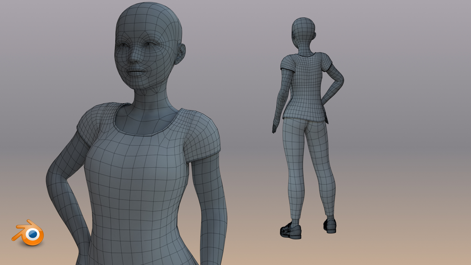 Modello 3D Manichino donna V3 truccato in Blender - TurboSquid 1764749