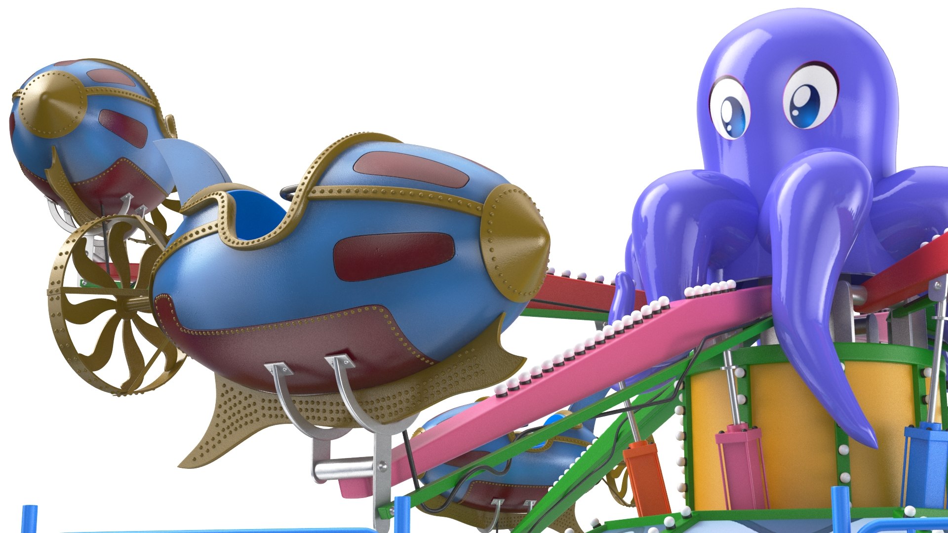 Two Detailed Carousels 3D Model - TurboSquid 2174518