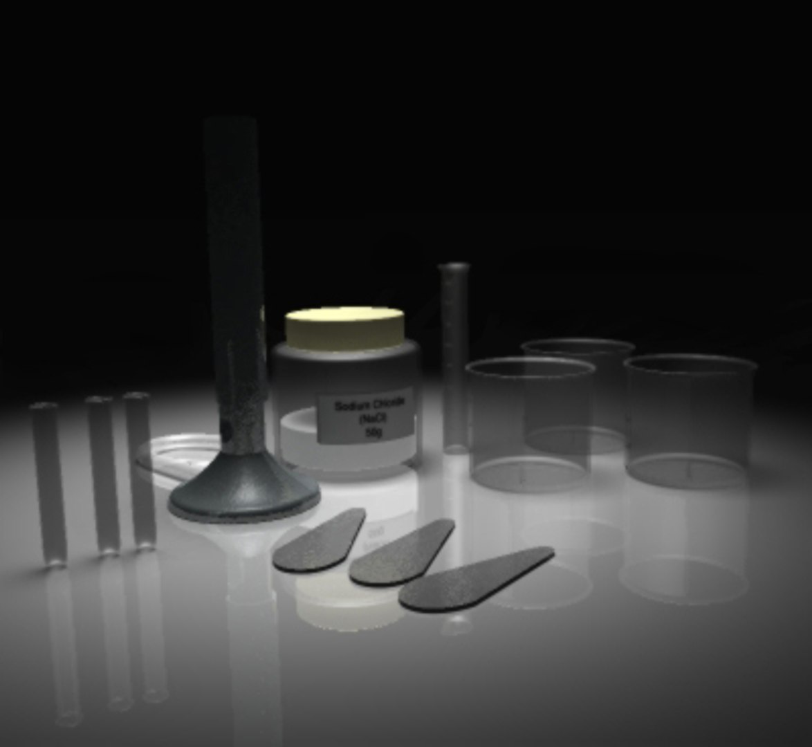 3d model science apparatus container