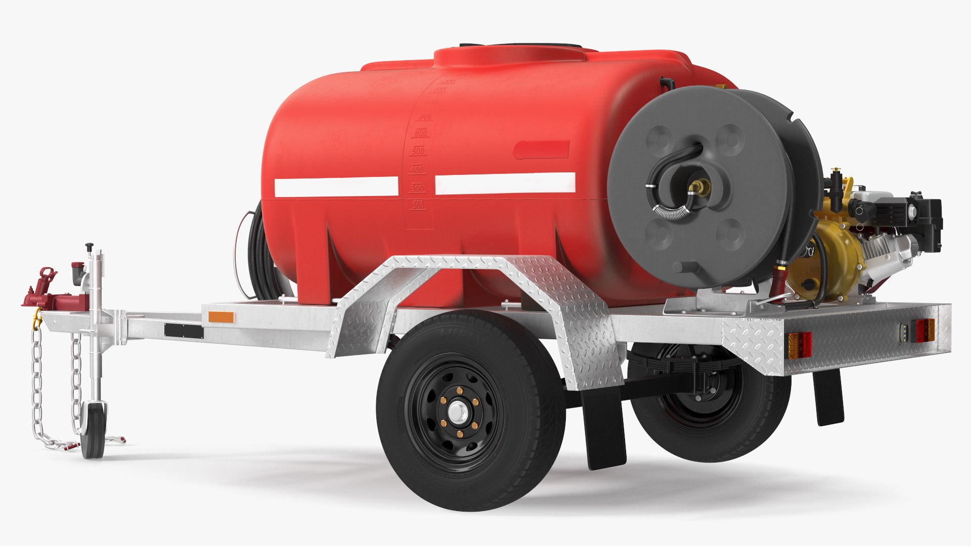 3D Portable Fire Tank Trailer With Pump - TurboSquid 2239310