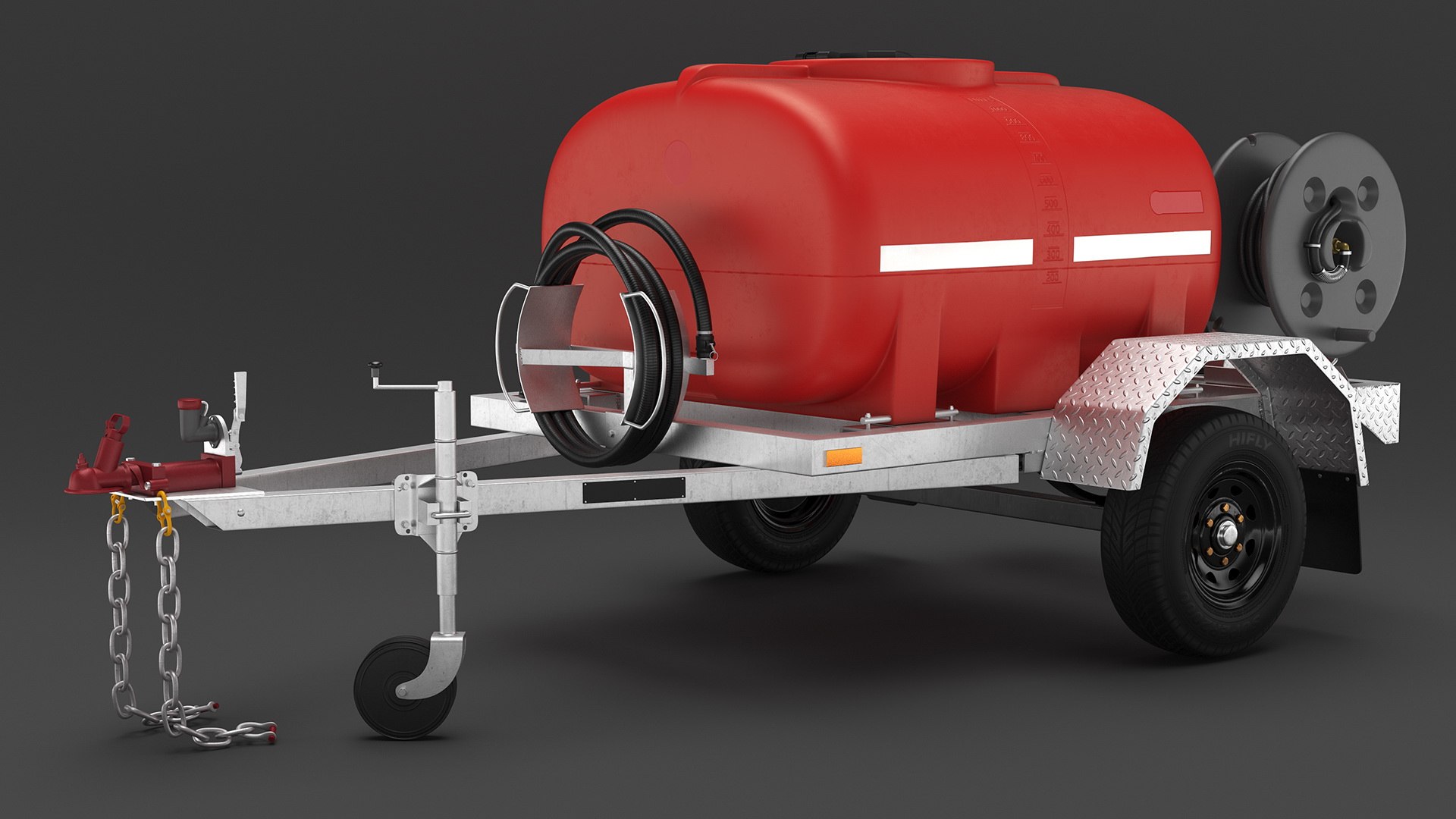 3D Portable Fire Tank Trailer With Pump - TurboSquid 2239310