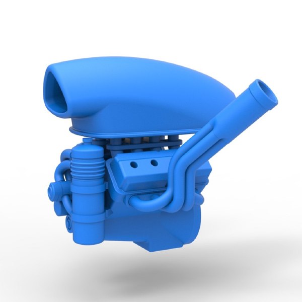 modelo 3d Motor del Dragster Uphill Sand Racing Versión 4 Escala 1 a 25 ...