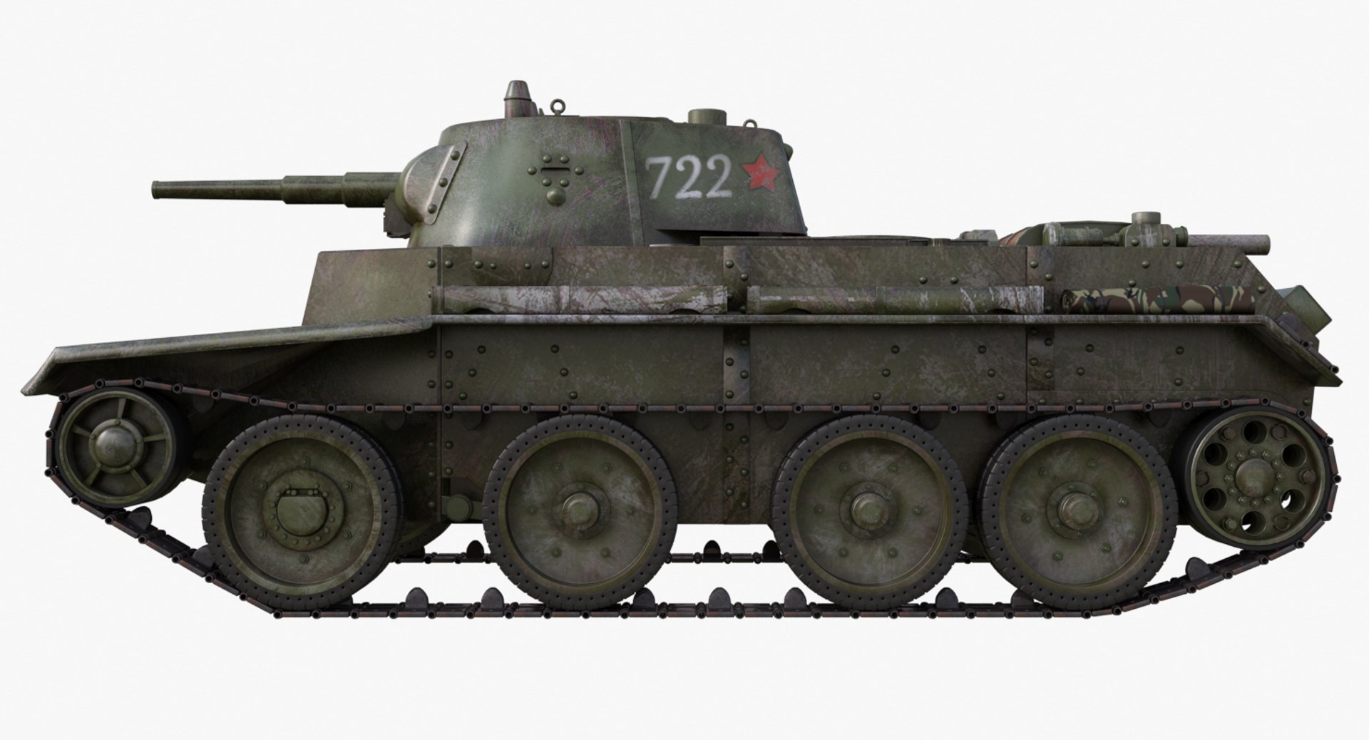 Tank Bt 7 Soviet 3D Model - TurboSquid 1174229