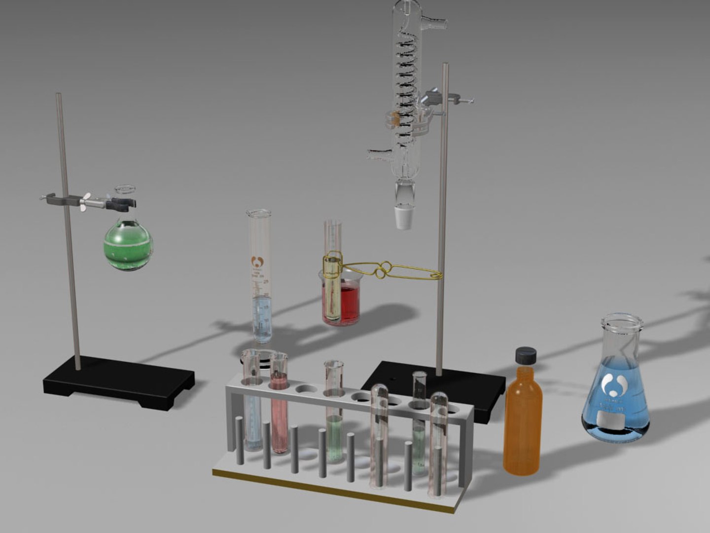 3d Science Lab Glassware