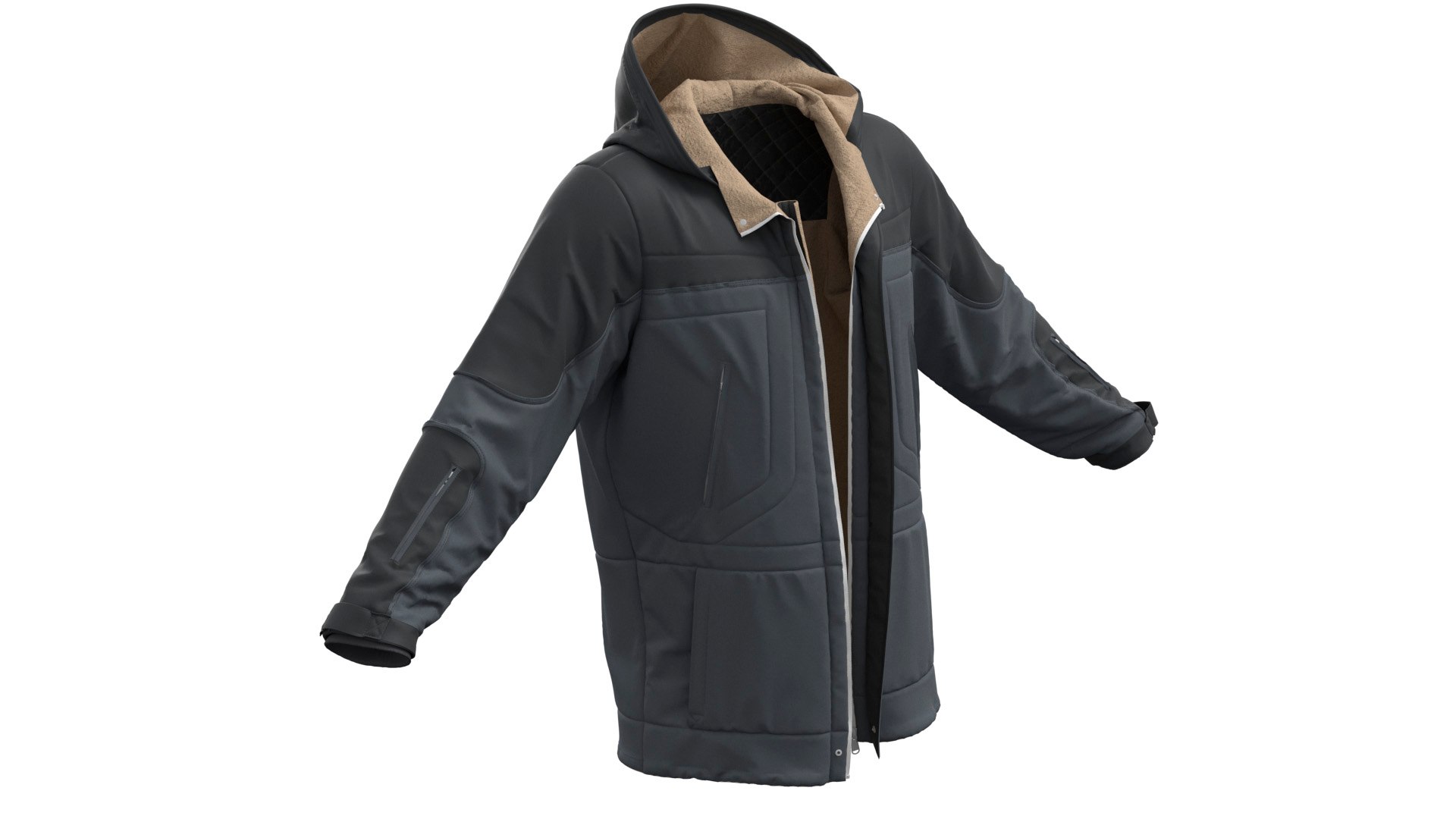 Mens Winter Jacket 3D Model - TurboSquid 1863729