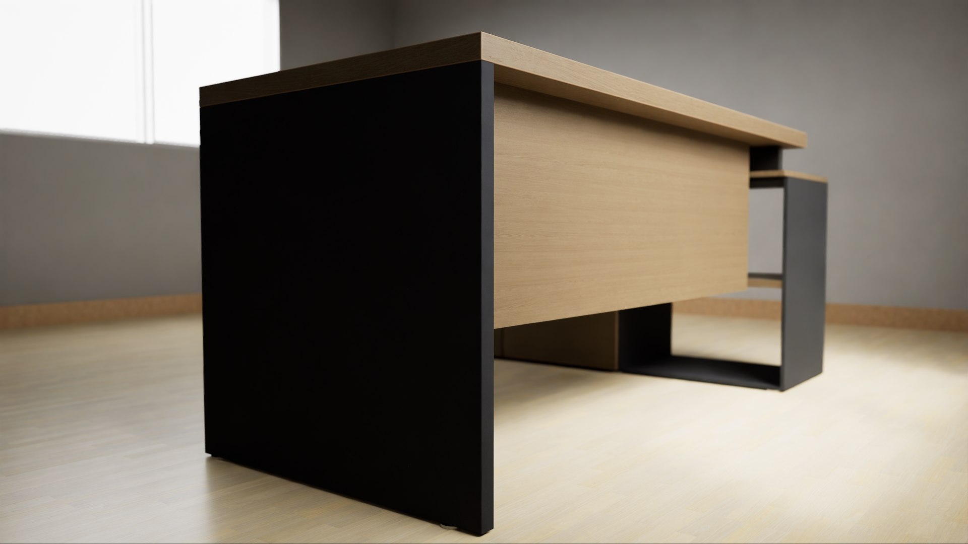 L Shaped Office Desk 3D Model - TurboSquid 2095225