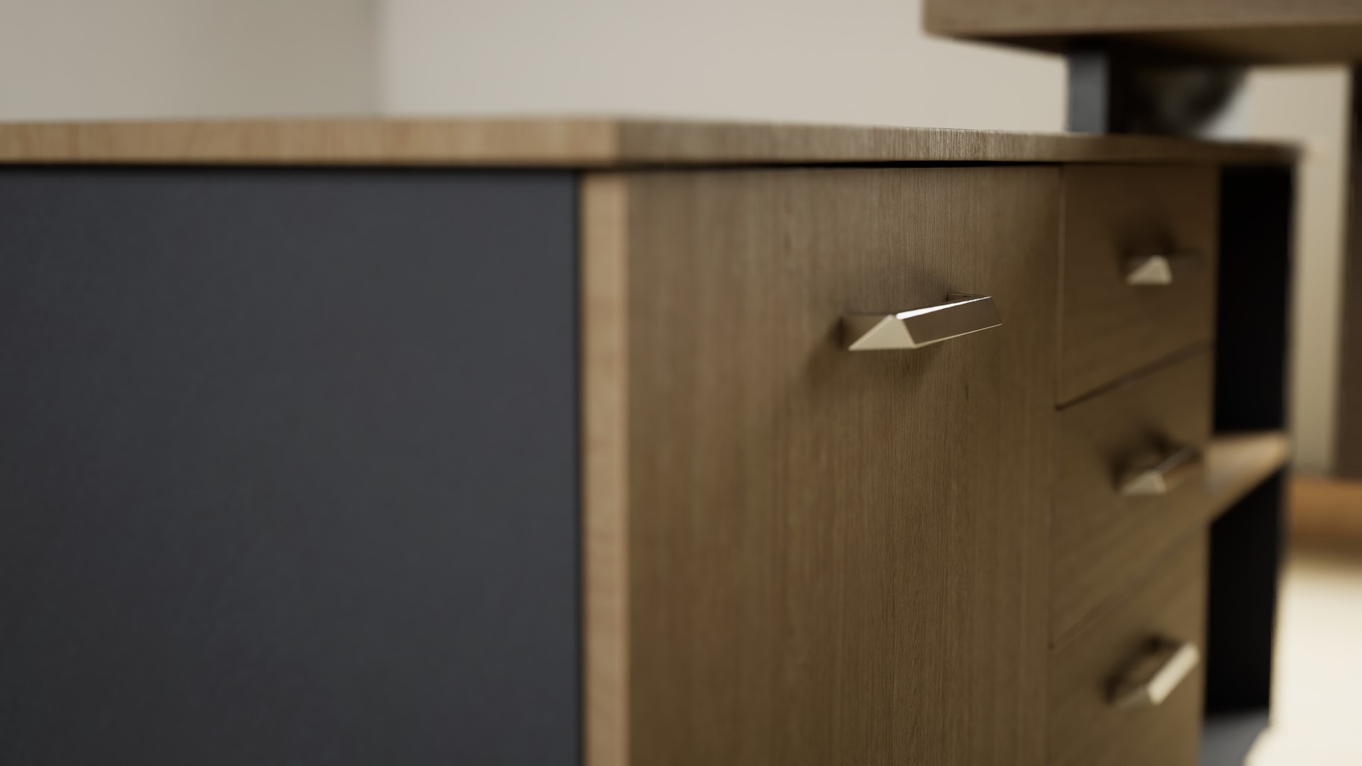 L Shaped Office Desk 3D Model - TurboSquid 2095225