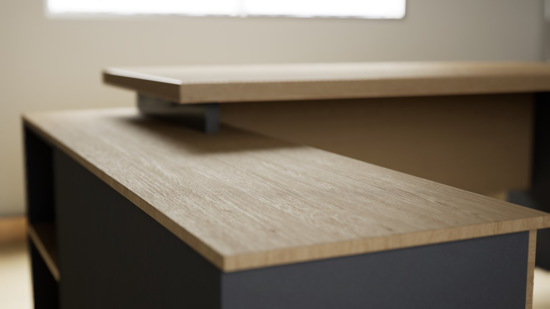 L Shaped Office Desk 3D Model - TurboSquid 2095225