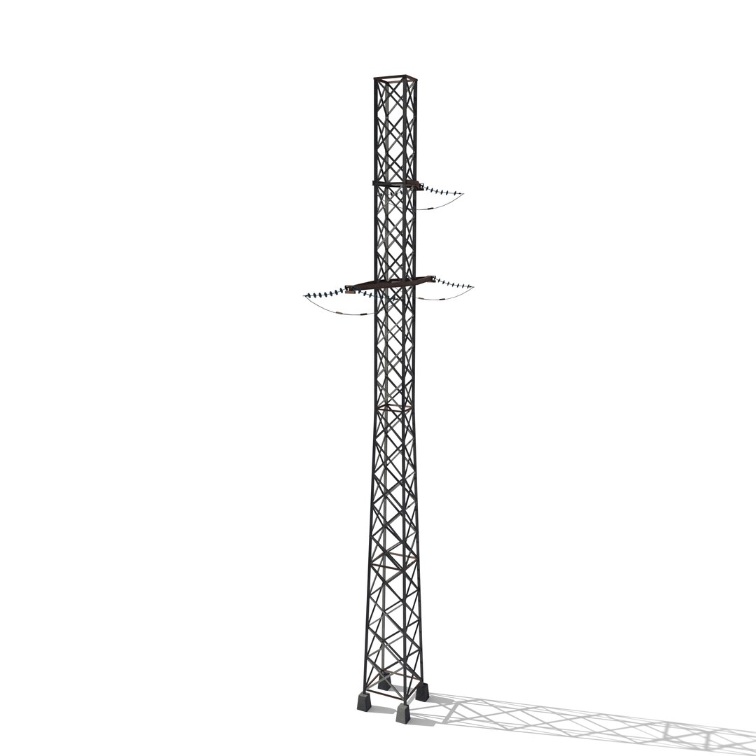 Electricity pole model - TurboSquid 1465127