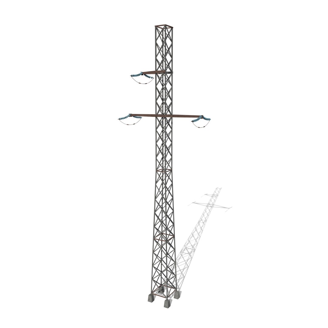 Electricity pole model - TurboSquid 1465127