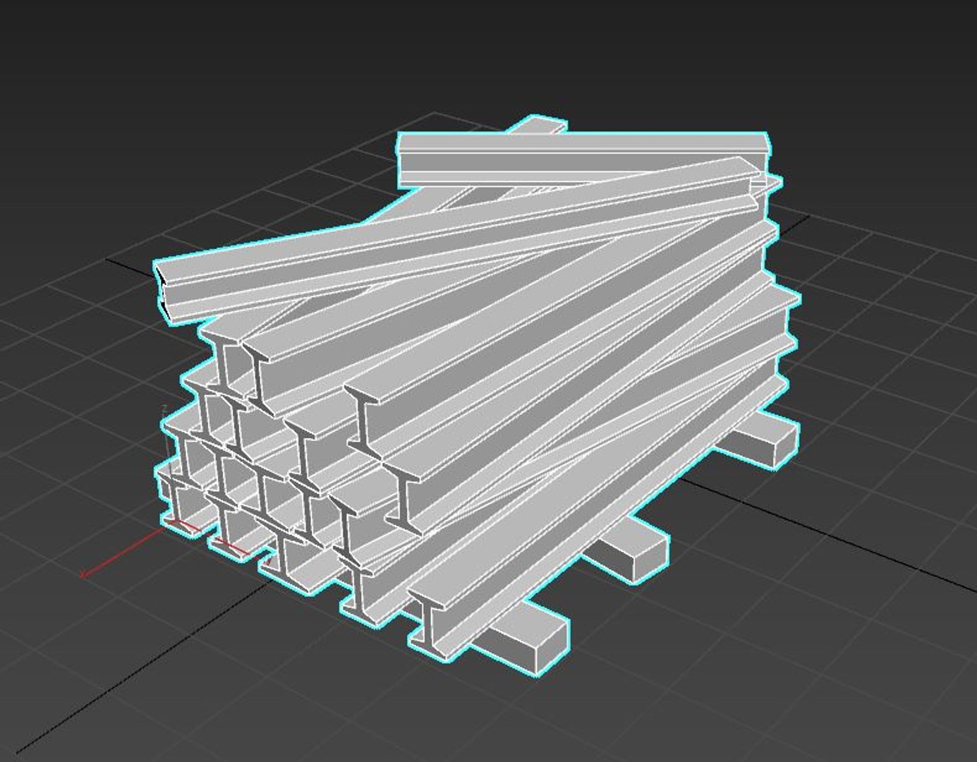 Stacked Cast Iron Beams 3D Model - TurboSquid 1521525