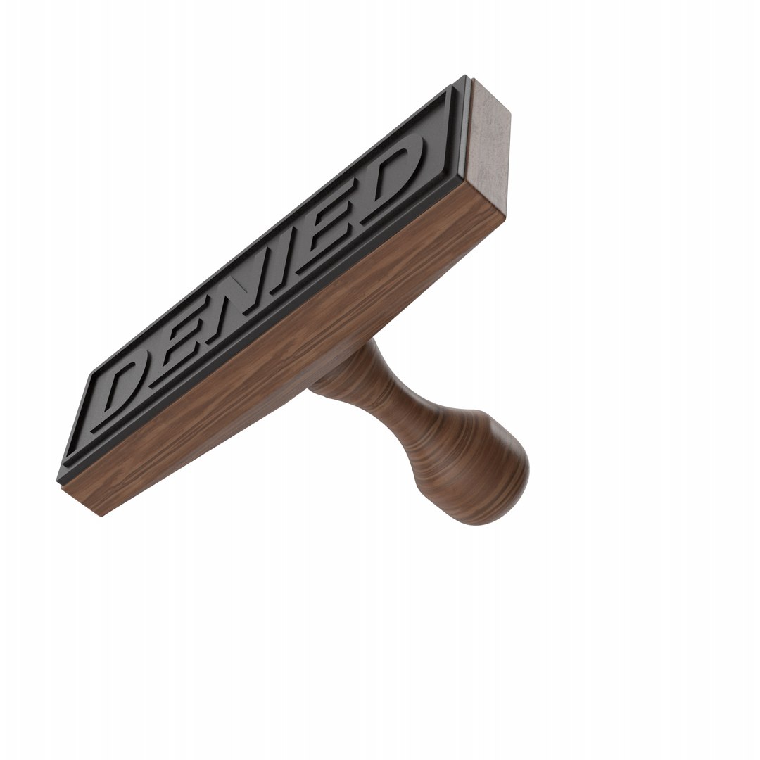 Denied Wooden Stamp 3D Model - TurboSquid 2387935