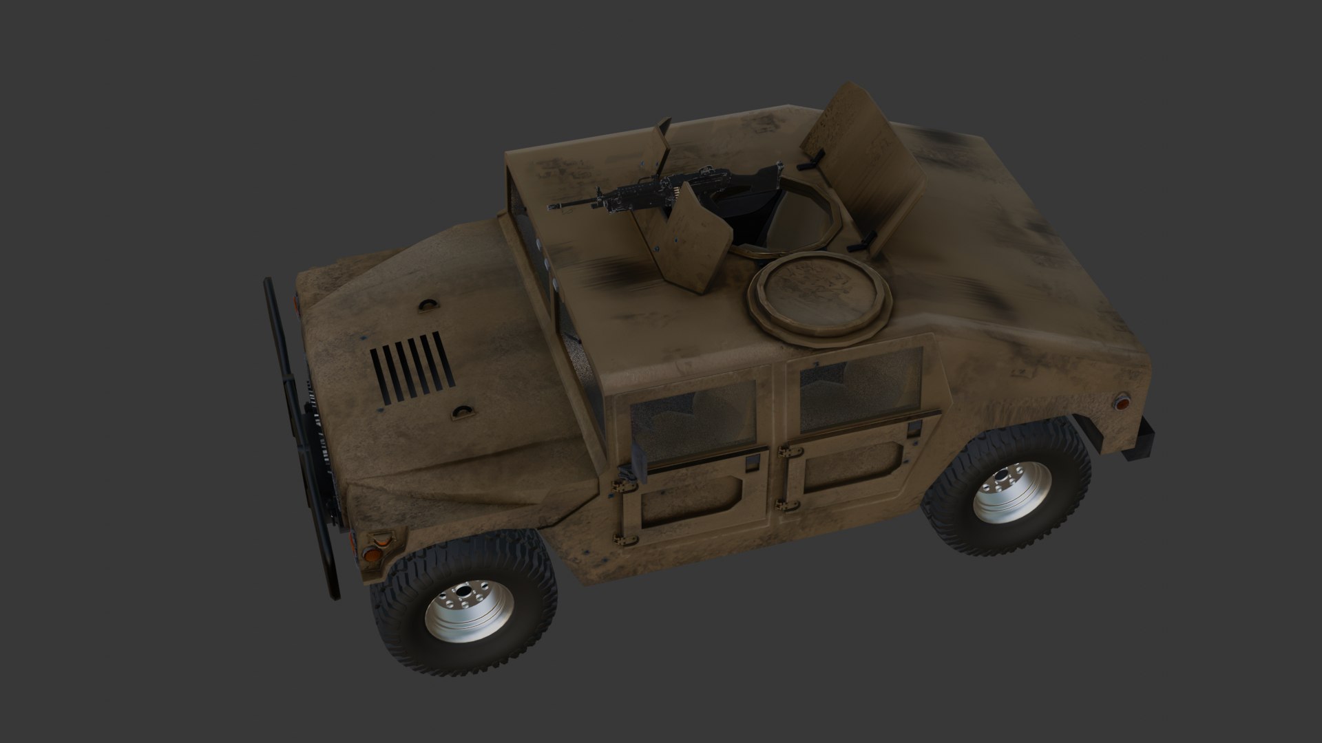 Militarily Humvee Hummer 3D Model - TurboSquid 2275476