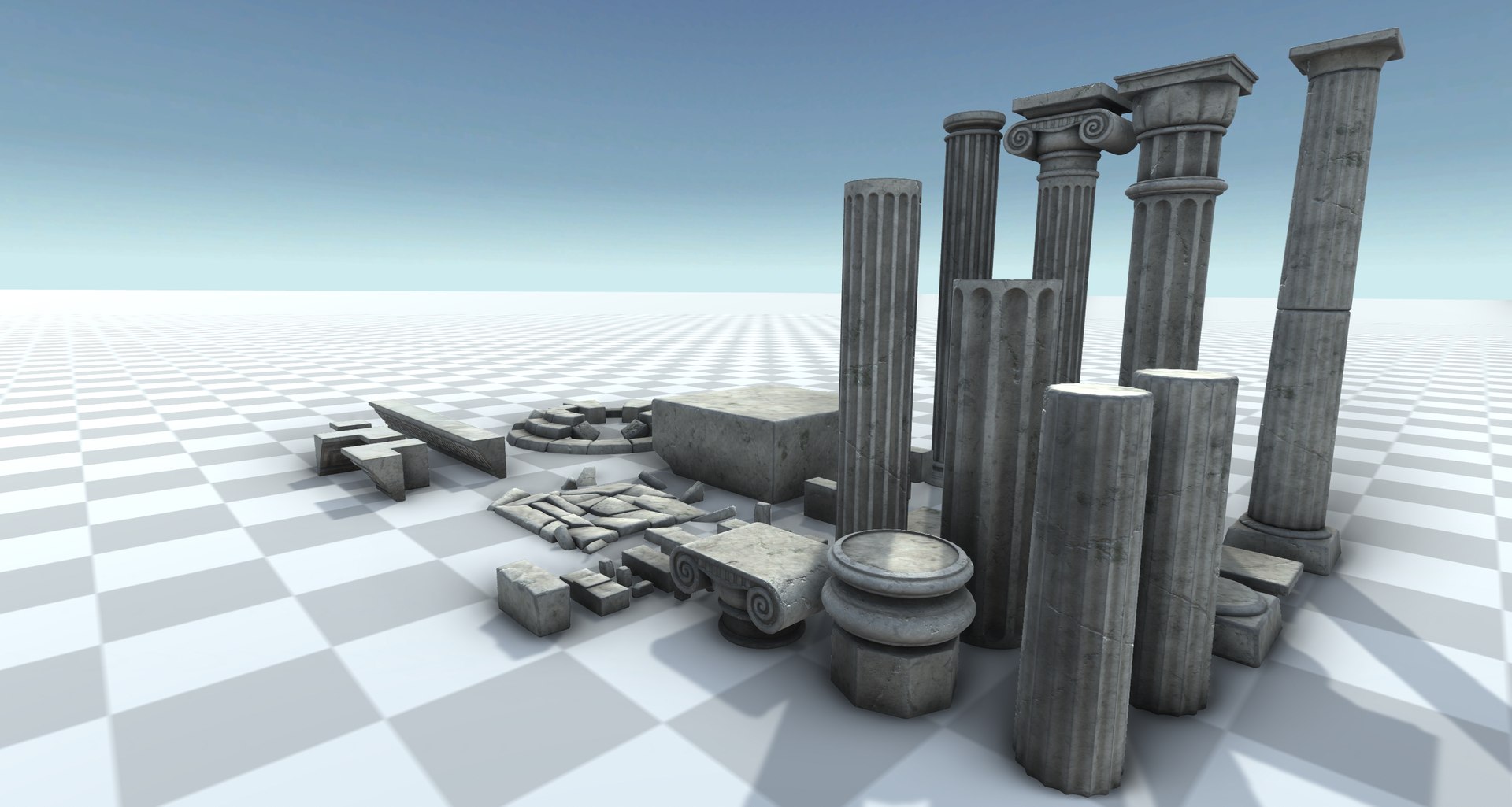 3D Temple Parts - TurboSquid 2158599