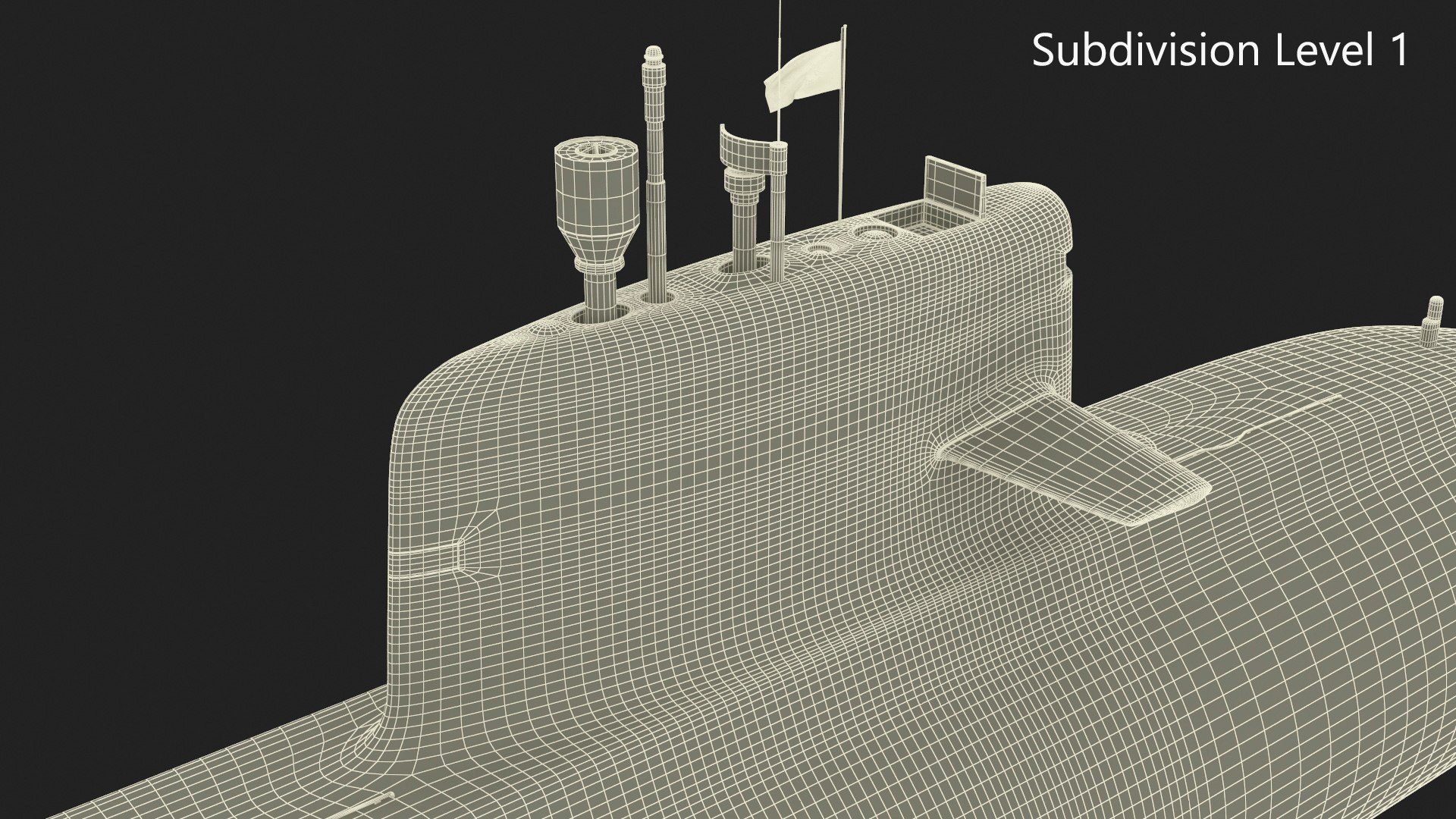 3D Royal Thai Navy Submarine Yuan-Class Rigged For Cinema 4D Model ...
