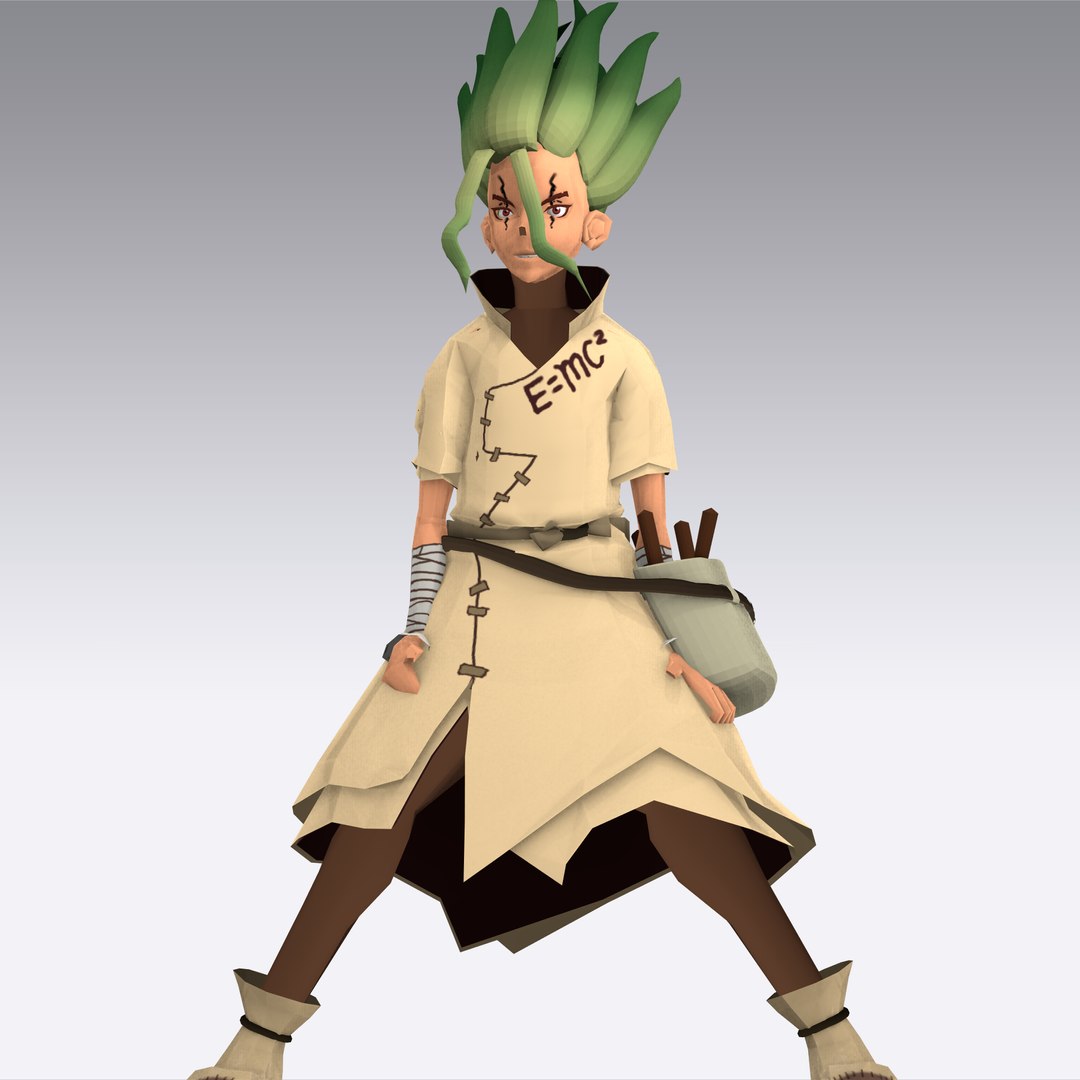 Senku dr stoned 3D - Animecharacterm 3D model - TurboSquid 2174928