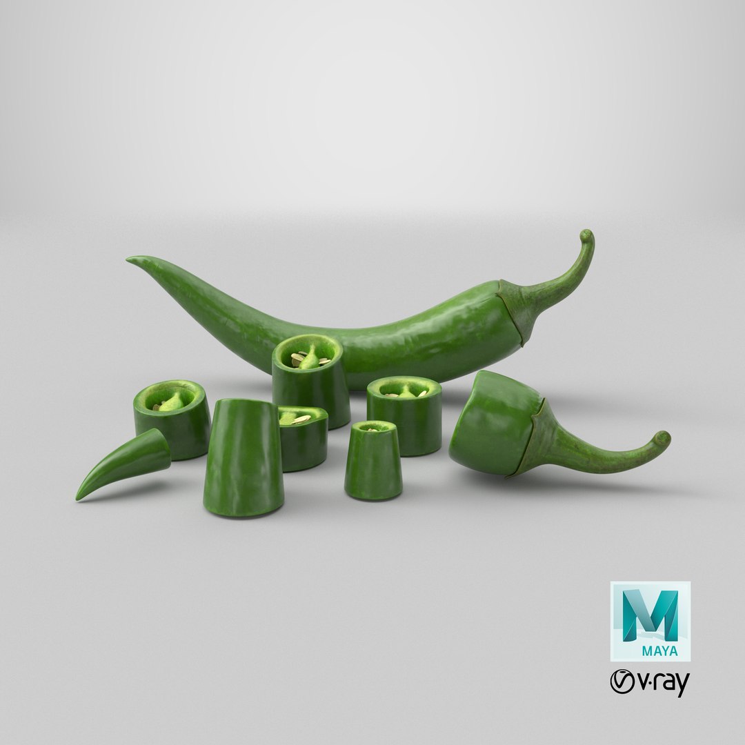 Chopped Green Chili Model - TurboSquid 2253004