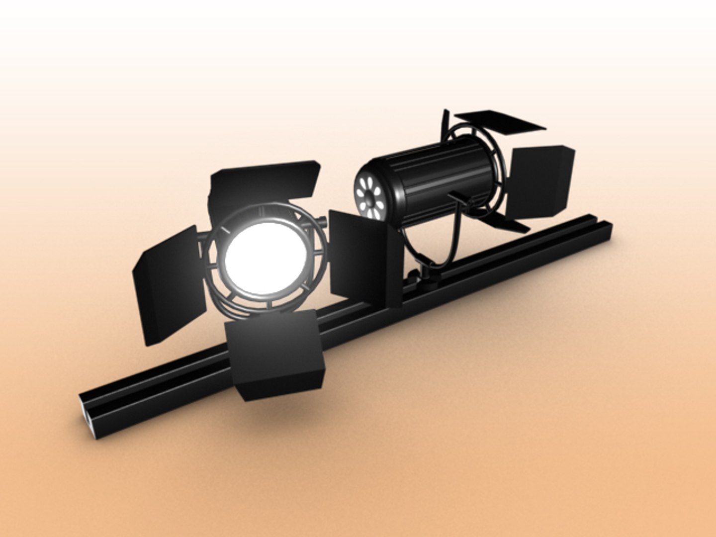 3d Model Stage Lighting Track