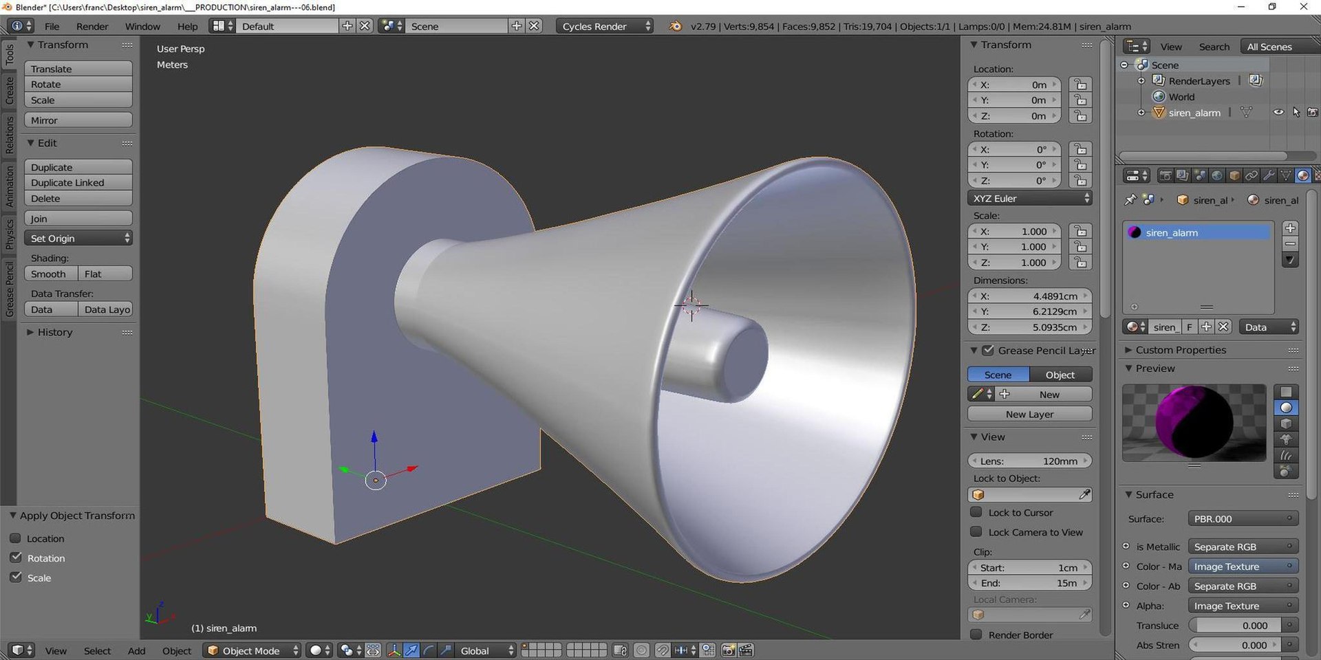 Siren Alarm 3D - TurboSquid 1575232