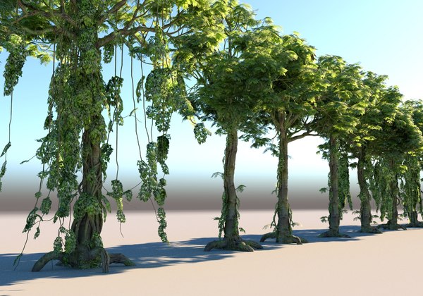 modelo 3d Animated Jungle Tree Pack 20 - TurboSquid 2087490