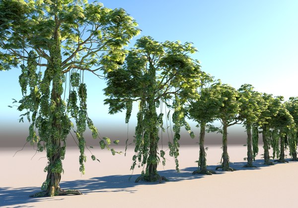 modelo 3d Animated Jungle Tree Pack 20 - TurboSquid 2087490