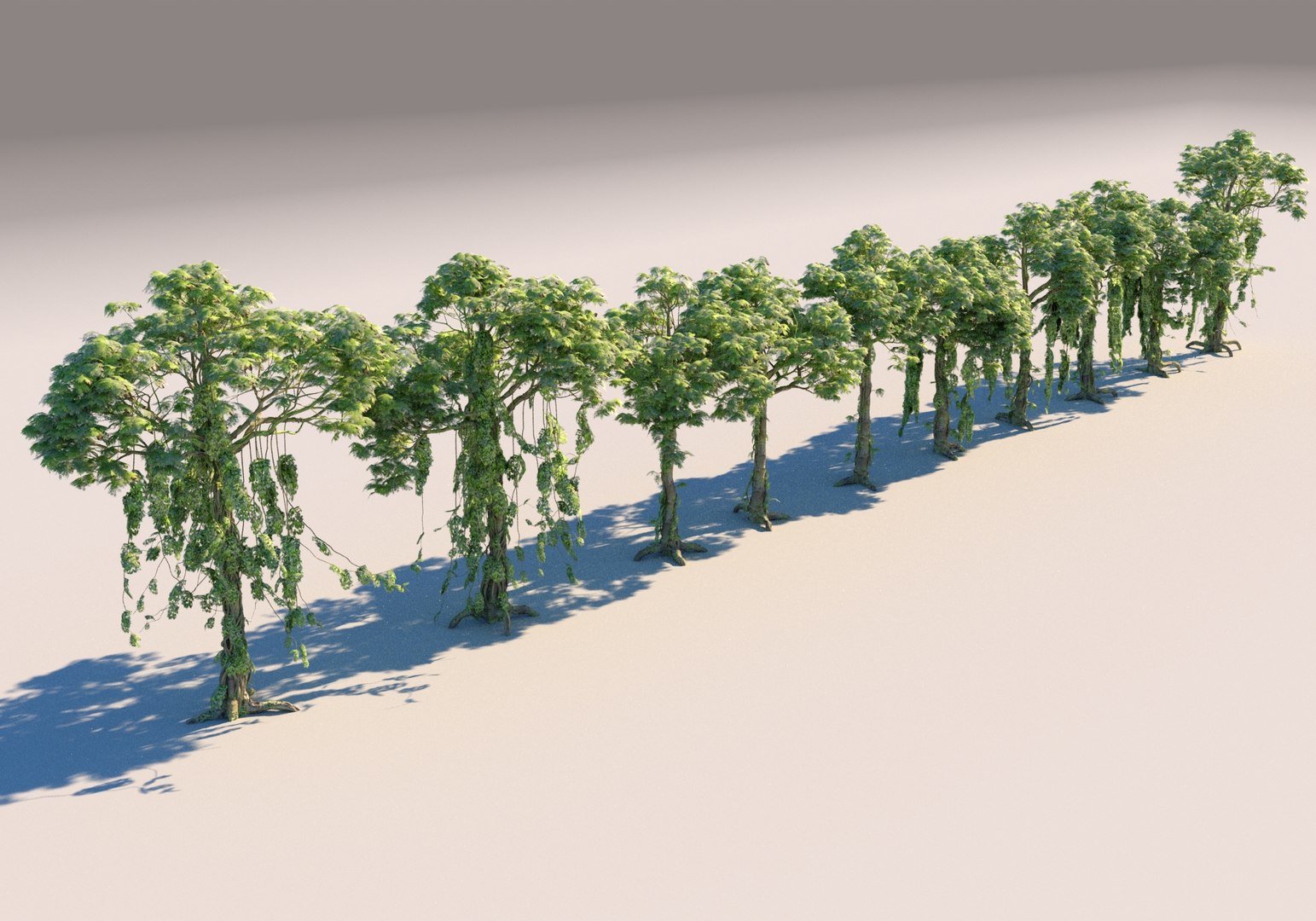 3D Animated Jungle Tree Pack 20 - TurboSquid 2087490