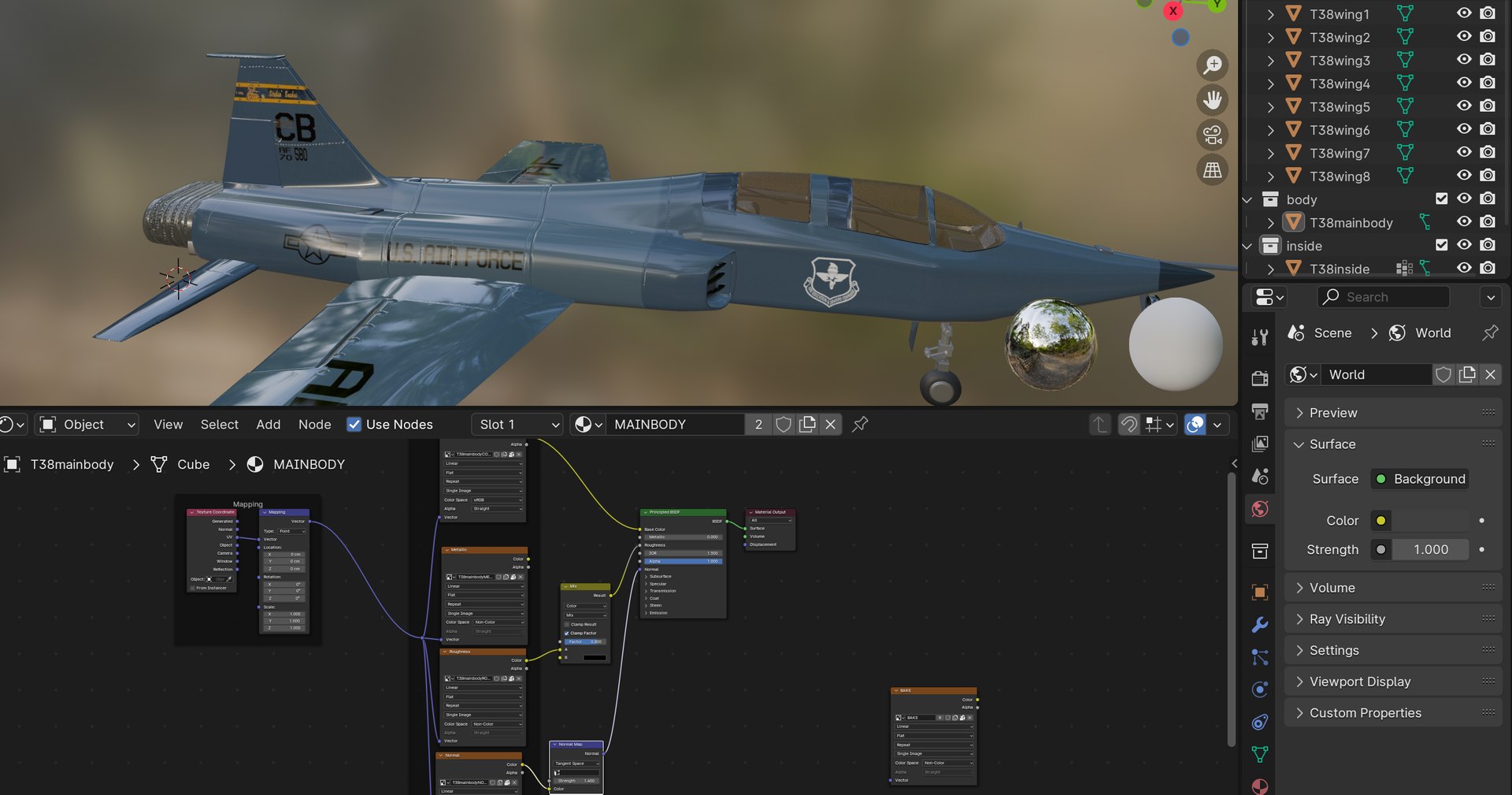 T-38 Talon Trainer Jet 3D Model - TurboSquid 2224761