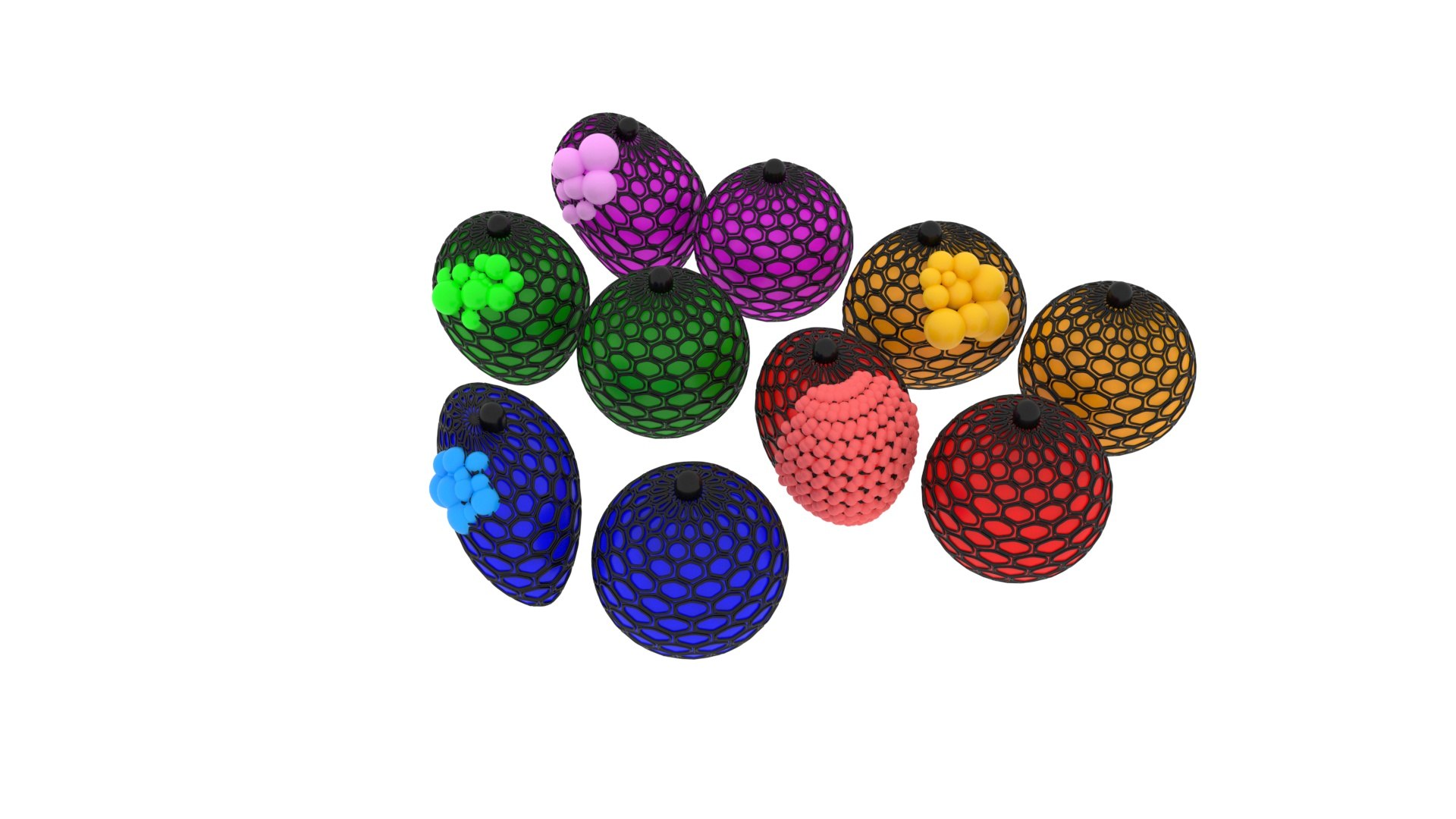 3D Squish Balls In Net - TurboSquid 1825922