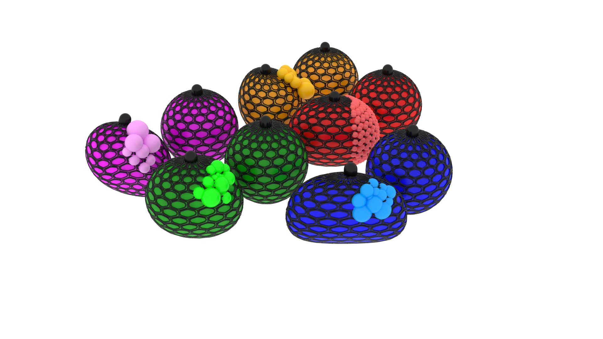 3D Squish Balls In Net - TurboSquid 1825922