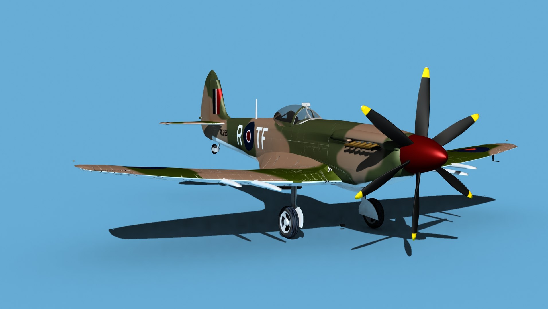 Supermarine Spitfire Mk XXIII V04 3D Model - TurboSquid 1926323