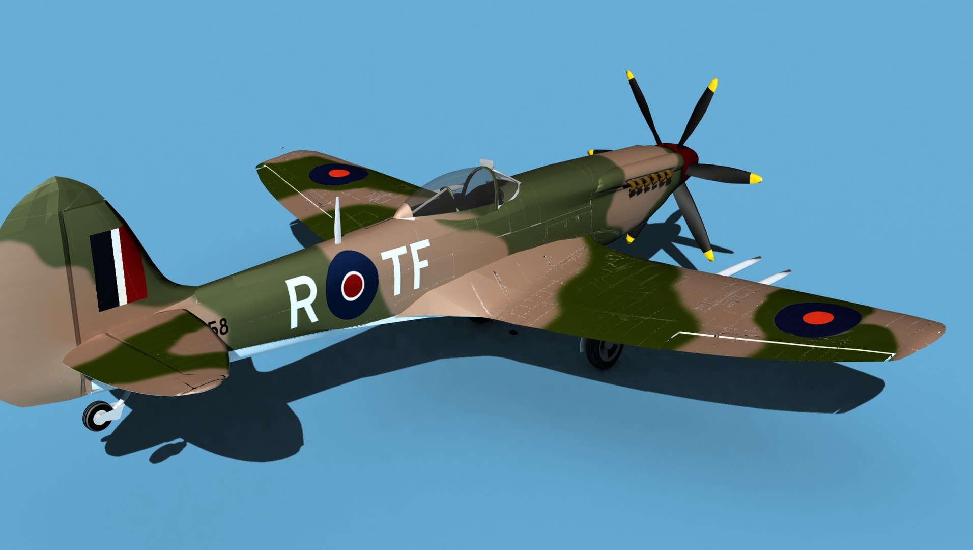 Supermarine Spitfire Mk XXIII V04 3D Model - TurboSquid 1926323