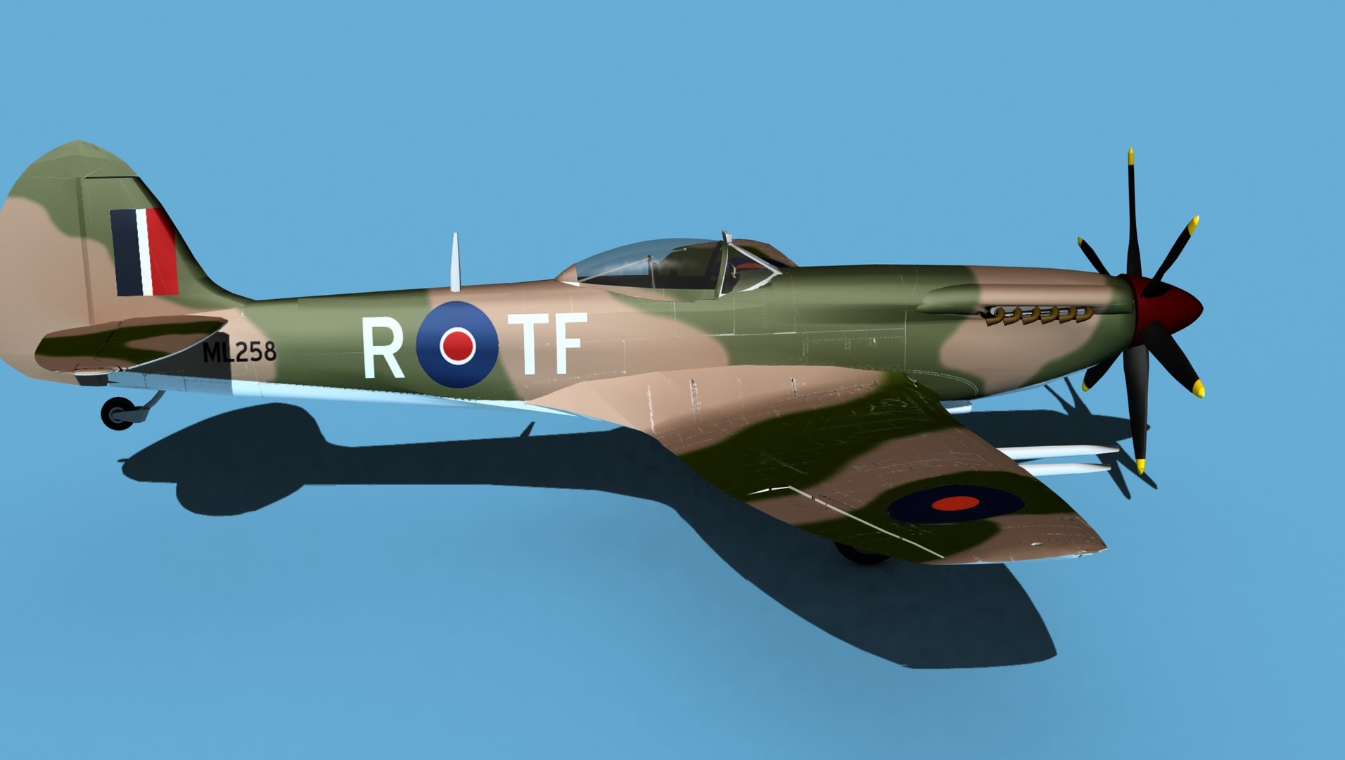 Supermarine Spitfire Mk XXIII V04 3D Model - TurboSquid 1926323