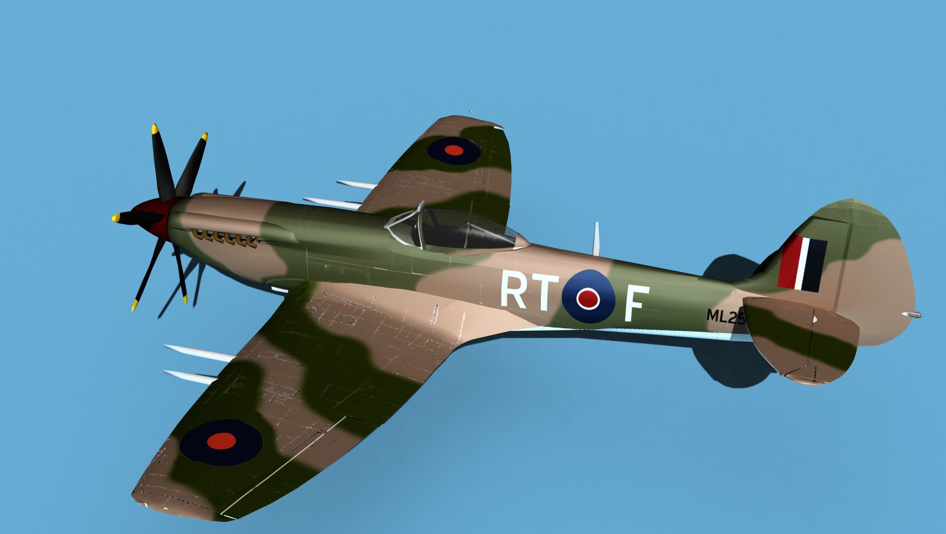 Supermarine Spitfire Mk XXIII V04 3D Model - TurboSquid 1926323
